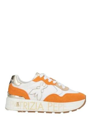 Patrizia Pepe Sneakers Size Leather, Textile Fibers - Orange