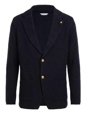 MANUEL RITZ Blazer Size Acrylic, Virgin Wool - Blue