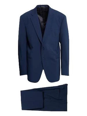 Emporio Armani Suit Size Virgin Wool, Polyester, Elastane - Navy