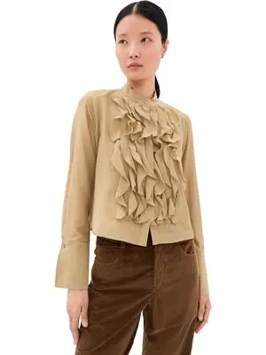 TWP Patti Button Down Blouse - Kelp