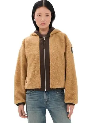Canada Goose Alberni Reversible Fleece Bomber - Ecru Beige/terra