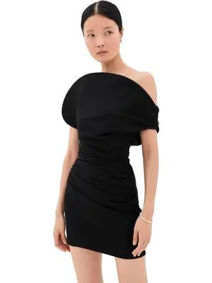 Simkhai Stefi Draped Mini Dress - Black