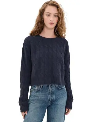 RE/DONE Rowe Cashmere Pullover - Navy