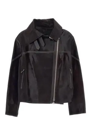 DESA 1972 Giacca Biker Reversibile In Shearling - Marrone