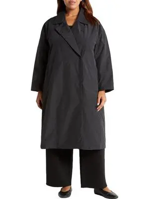 Eileen Fisher Padded Trench Coat - Black