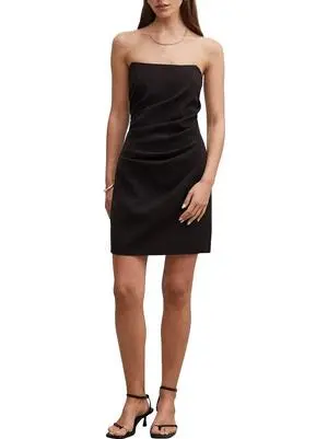 EVER NEW Rumi Pleated Strapless Minidress - Black