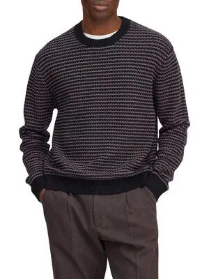 Nn07 Russel Stripe Organic Cotton & Wool Crewneck Sweater - Navy Multi