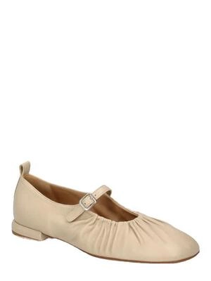 GIOVANNI FABIANI Ruched Mary Jane Light Beige