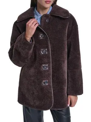 LEVI'S Reversible Faux Shearling Coat - Java