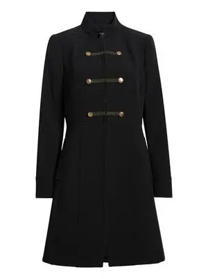 TAHARI ASL Military Double Breasted Coat - Black