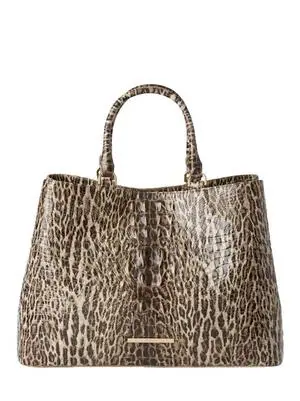 Brahmin Denise Croc Embossed Leather Tote - Ocelot