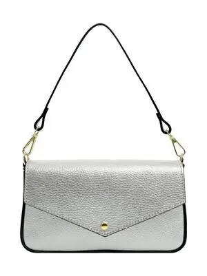 APATCHY LONDON The Munro Leather Shoulder Bag Silver