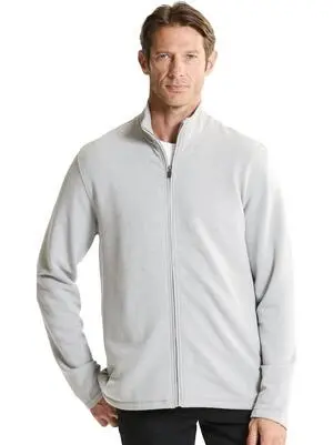 JACHS Soft Touch Fleece Full Zip Light Grey