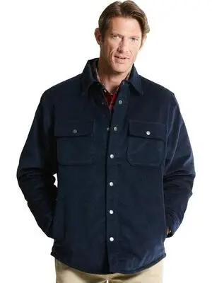 JACHS Lined Corduroy Overshirt - Ink