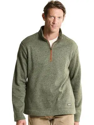 JACHS Stretch Sweater Fleece Quarter Zip Olive