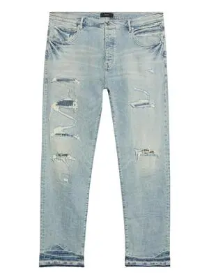 PURPLE BRAND P005 Distressed Straight Leg Jeans - Light Indigo