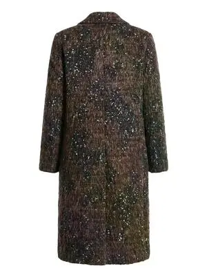 Peserico Double-breasted Sequin-embellished Coat Brown