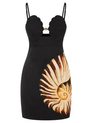 FARM RIO Seashell-print Mini Dress