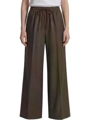 Max Mara Drawstring Palazzo Pants Brown