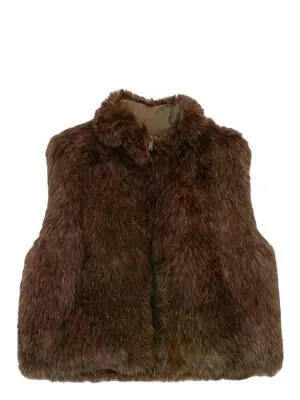 ELEH Reversible Faux-fur Gilet - Brown