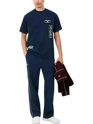 Lacoste Tennis Heritage Piped-trim Track Pants - Blue