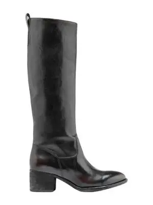 Officine Creative Denner 116 Polished Leather Boots - Black