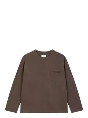 STUDIO TOMBOY Embroidered-detail Pocket T-shirt - Brown
