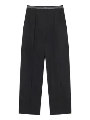 Lacoste Logo-waistband Tailored Trousers - Grey