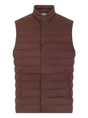 Fedeli Quilted Sleeveless Jacket - Brown