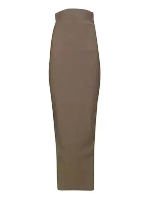 Rick Owens High-waisted Rear-slit Skirt - Grey