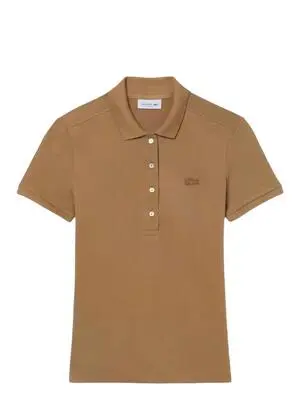 Lacoste Logo-patch Short-sleeve Polo Shirt - Brown
