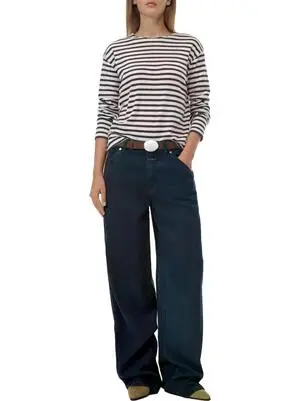Closed Striped Long-sleeve T-shirt - Brown
