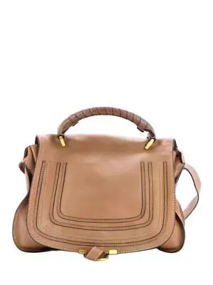 Chloé Marcie Top Handle Bag Leather Medium Shoulder Bag Brown