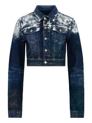 Dsquared2 Let It Snow Dean Paint-splatter Jacket - Blue