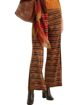 Malìparmi Striped Palazzo Pants - Orange
