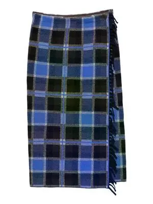 Guest In Residence Fringed Midi Skirt Blue