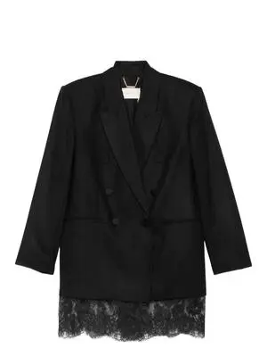 Zimmermann Lace-trim Double-breasted Blazer - Black