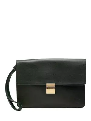 LOUIS VUITTON 2001 Taiga Selenga Clutch Bag Green