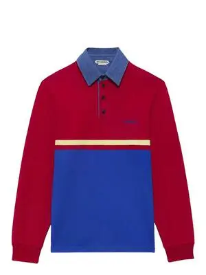 JW Anderson Colour-block Long-sleeve Polo Shirt Red