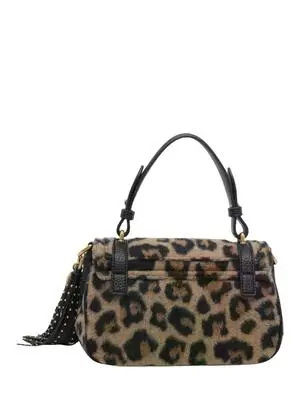 LA CARRIE Animal-print Studded Tote Bag - Brown