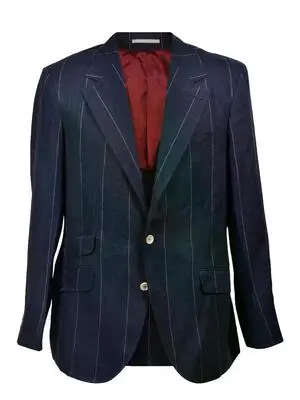BRUNELLO CUCINELLI Pinstripe-pattern Peak-lapel Suit