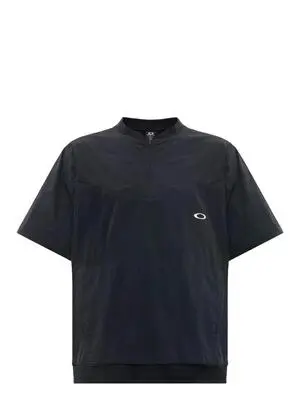 Oakley O-blades Quarter-zip Logo-embroidered T-shirt - Black
