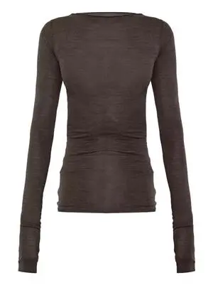 Rick Owens Ls T Sheer Long-sleeved T-shirt Grey
