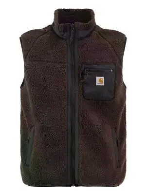 Carhartt Work In Progress Prentis Zip-up Logo-patch Gilet - Brown