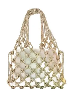 HIBOURAMA Carrie Crystal-embellished Knotted Tote Bag - Gold