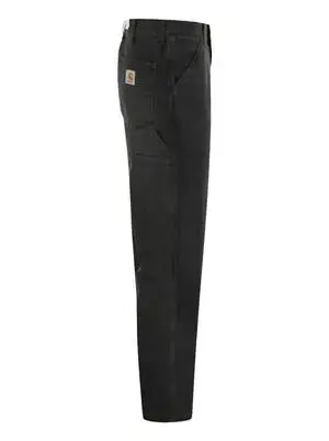 Carhartt Work In Progress Single Knee Cotton Straight-leg Trousers - Black
