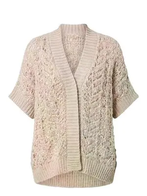 PESERICO Sequin-embellished Herringbone Cape