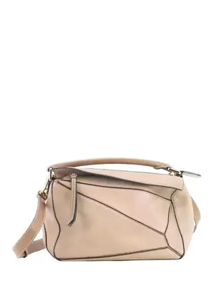Loewe Puzzle Bag Leather Small Satchel Brown
