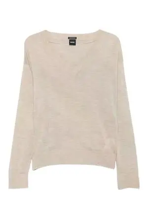 BOSS V-neck Sweater Neutrals