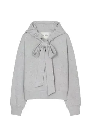 Closed Bow-tie Hoodie - Grey